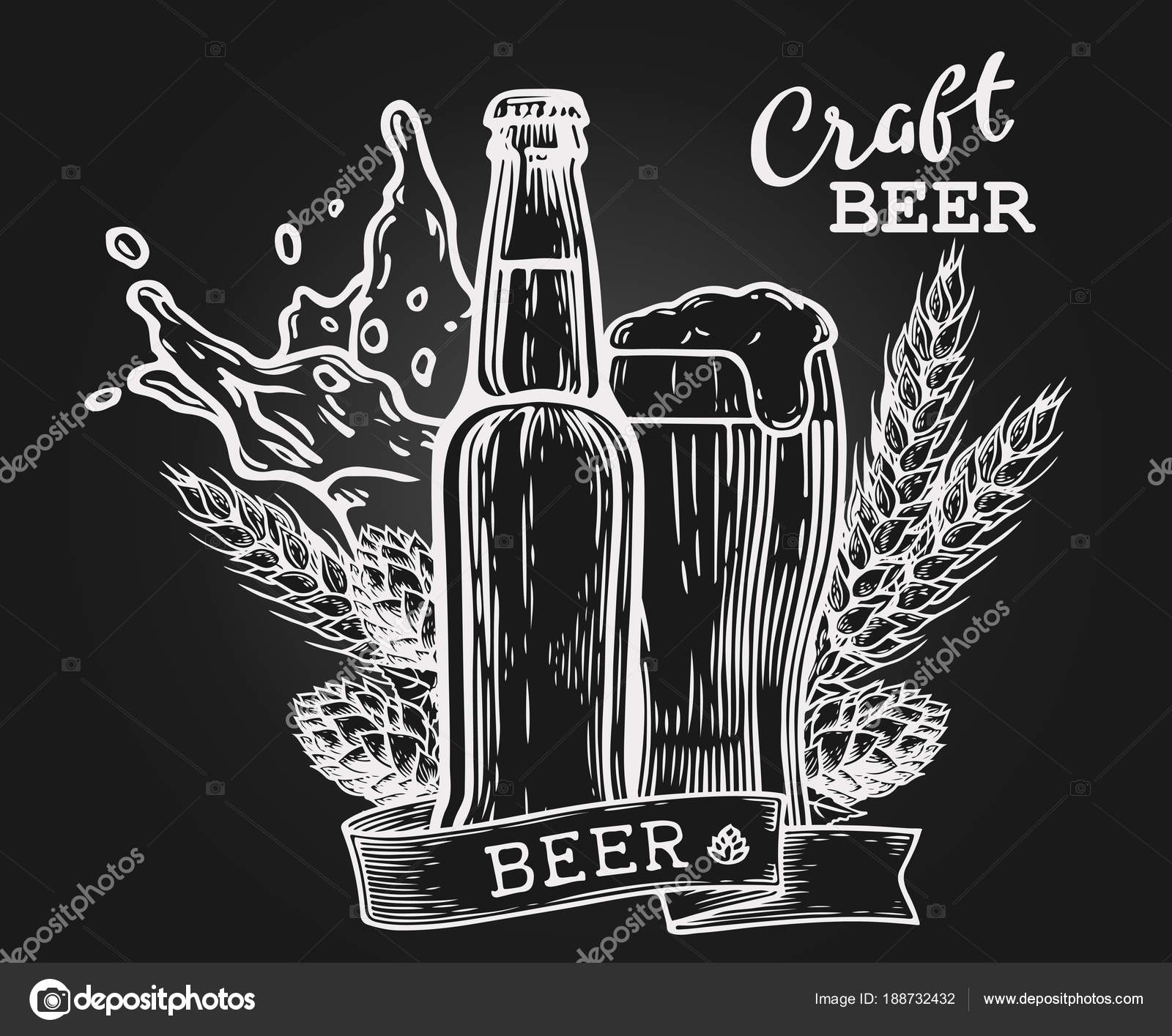 Craft beer compb Stock Vector by ©3epkalo 188732432
