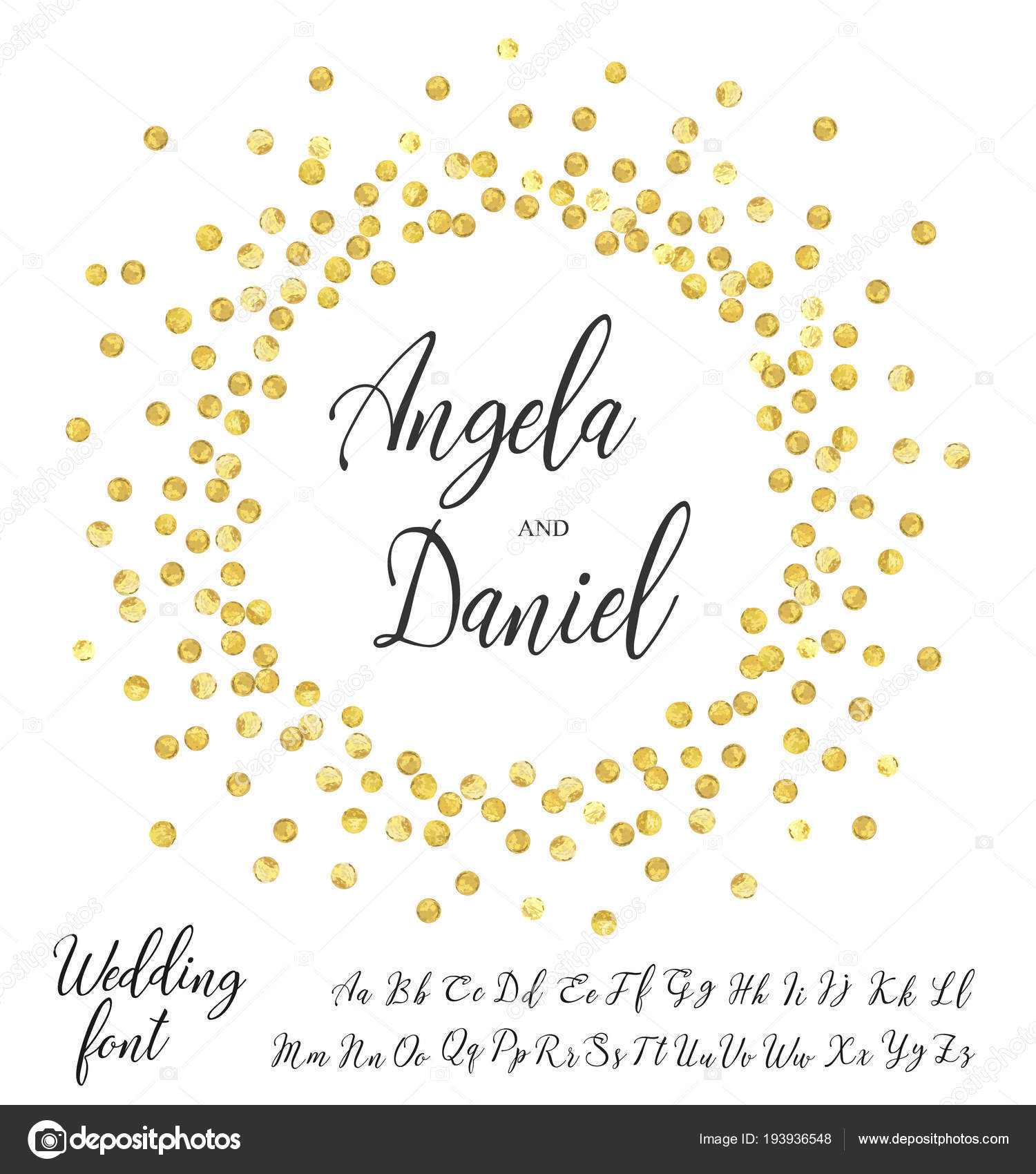 Gold circle font Stock Vector Image by ©3epkalo #193936548