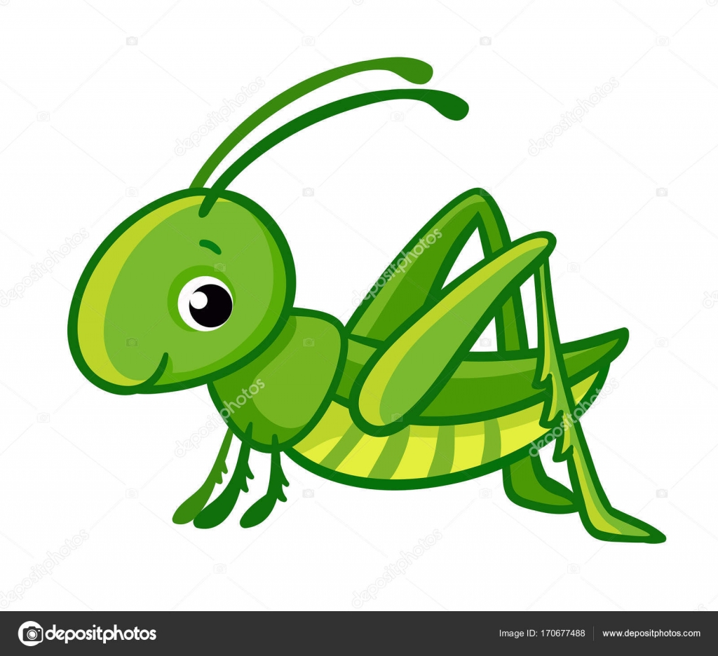 Grillo Animada / Cute grasshopper cartoon — Stock Vector © tigatelu ...