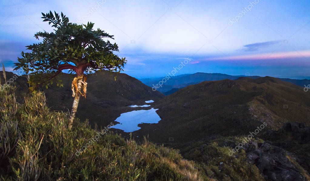 Vista desde la cumbre del Cerro Chirripo, el pico más alto de Costa ...