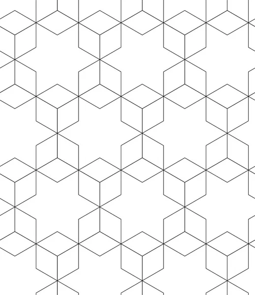 Hexagonal Seamless Vector Pattern Outline Trellis Geomteric Elements ...