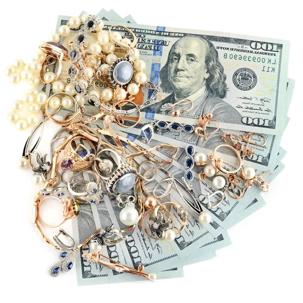 Money and gold jewelry — Stock Photo © teena137 #3686078