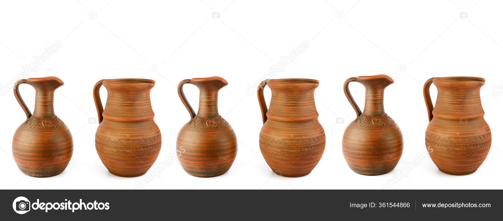 Set Old Ceramic Kitchen Tools Retro Equipment Cooking Isolated White ...