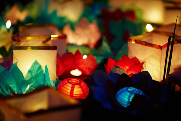 Floating paper lanterns Stock Photo by ©pressmaster 130597486