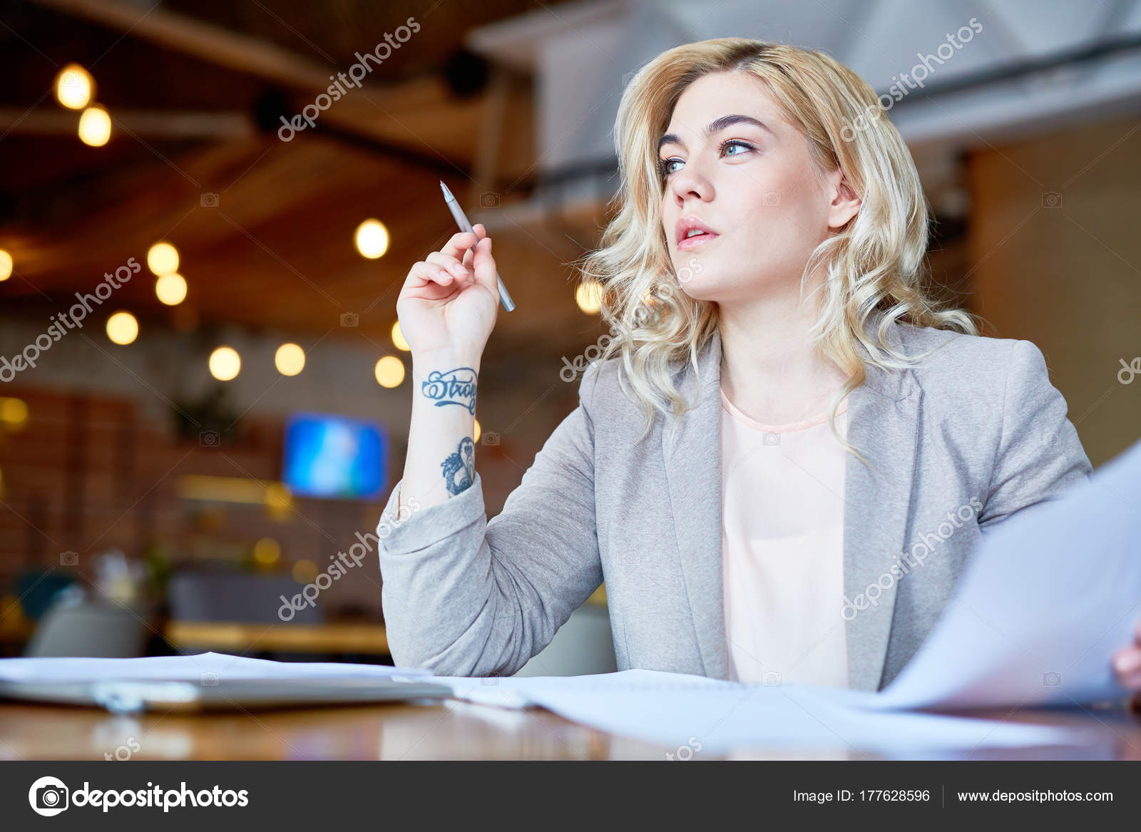 Creative Fashion Designer Thinking New Collection Stylish Clothes ...