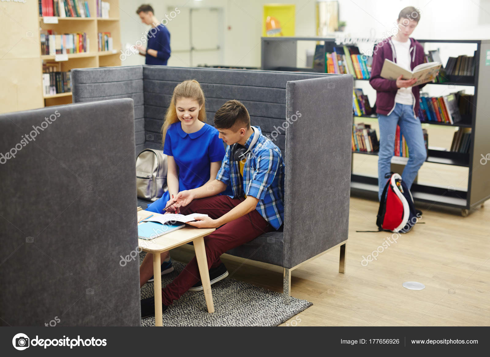 Clever Guy Explaining Task His Groupmate — Stock Photo © pressmaster ...
