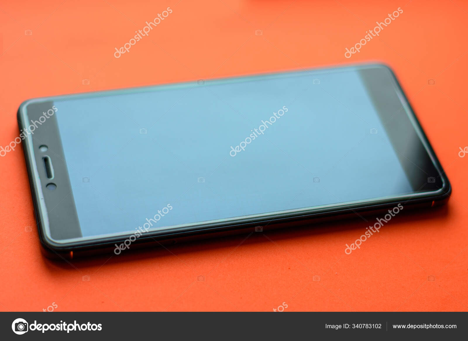 Smartphone, front and back side of smartphone with modern touch screen ...