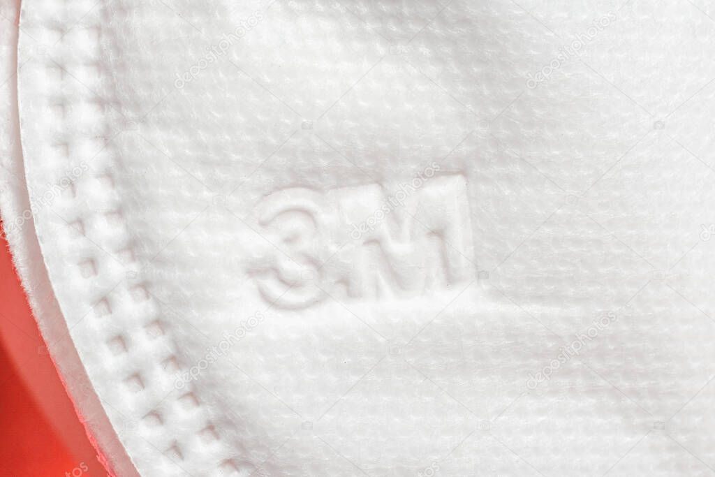 Macro foto del escudo facial 3m 9001v Kn90 1716 P1 con marca original ...