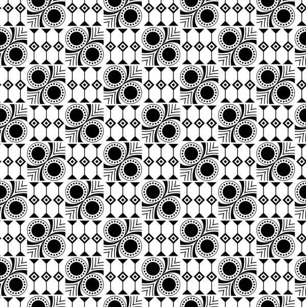 Seamless black and white geometrical pattern - Stock Image - Everypixel