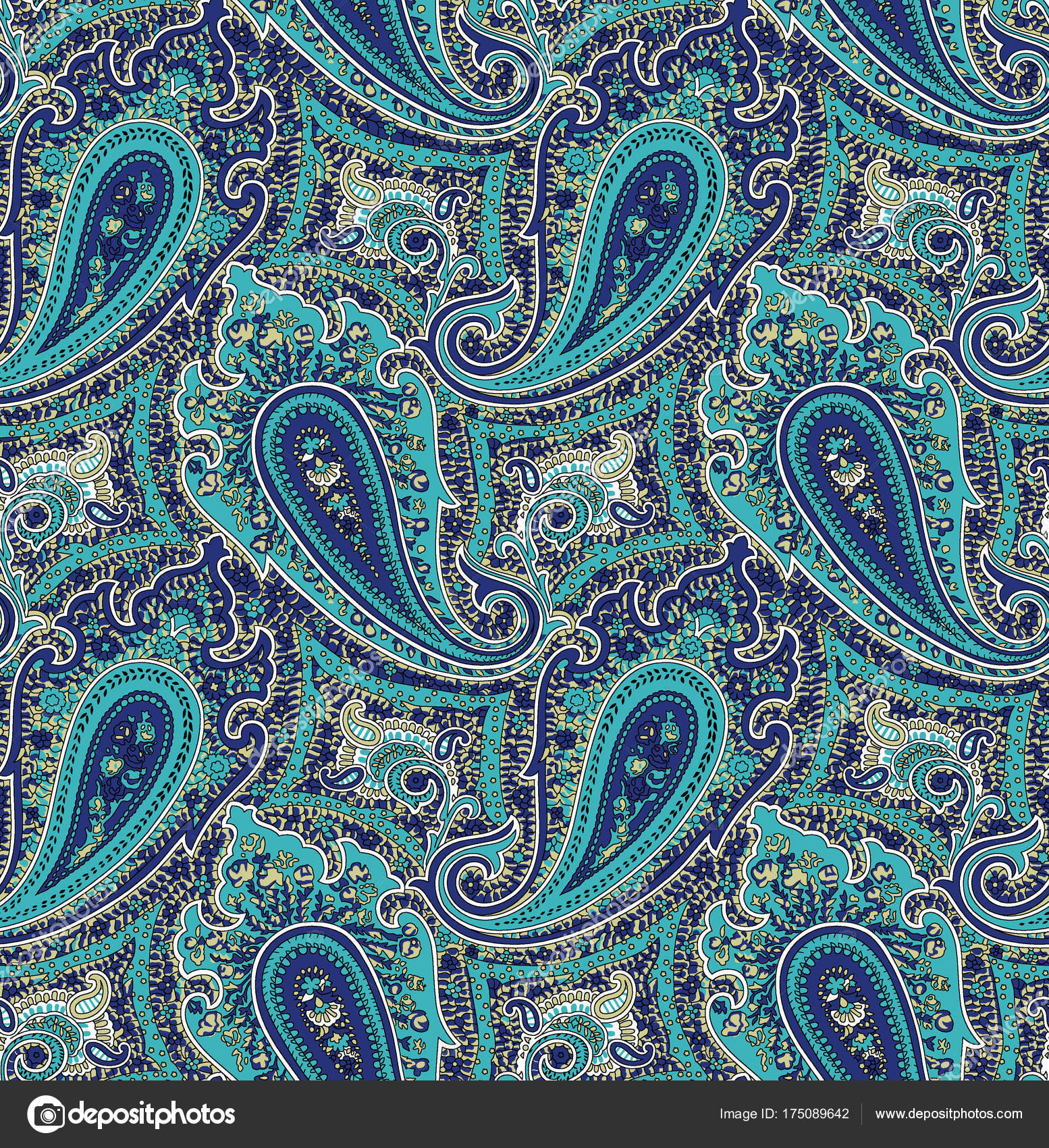 Seamless Traditional Indian Paisley Pattern Stock Photo by ©malkani ...