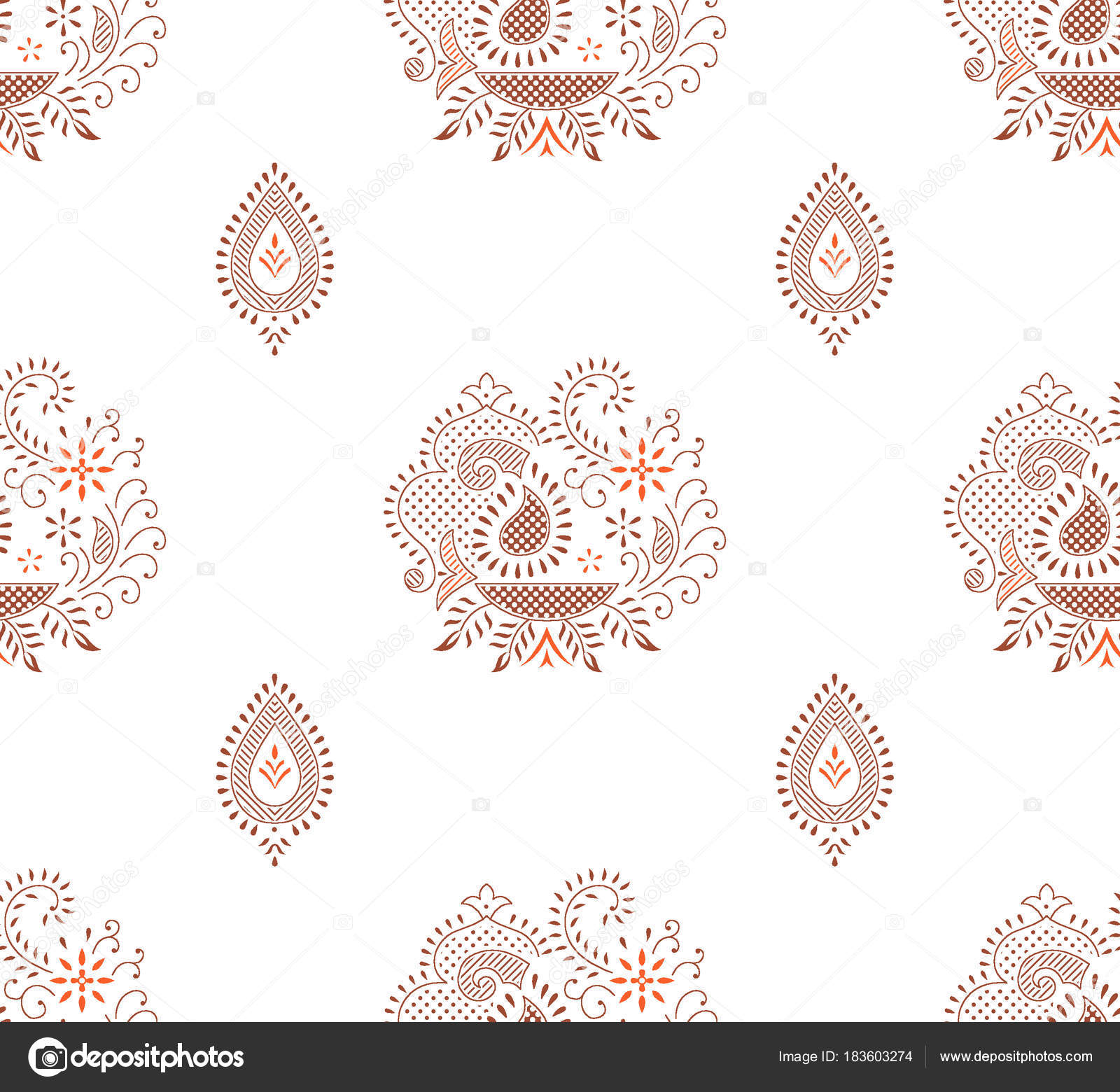 Seamless Traditional Indian Pattern ⬇ Stock Photo, Image by © malkani ...