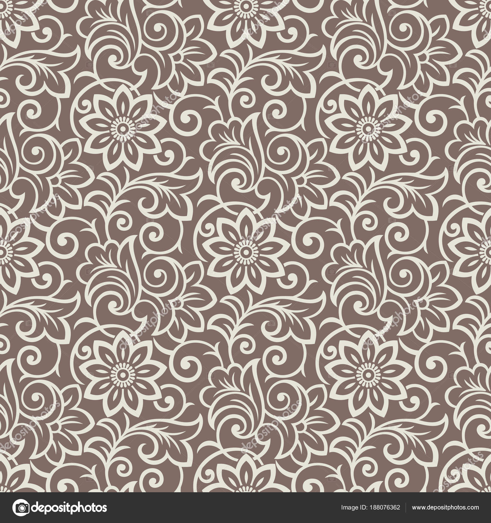 Seamless floral wallpaper design Stock Vector Image by ©malkani #188076362