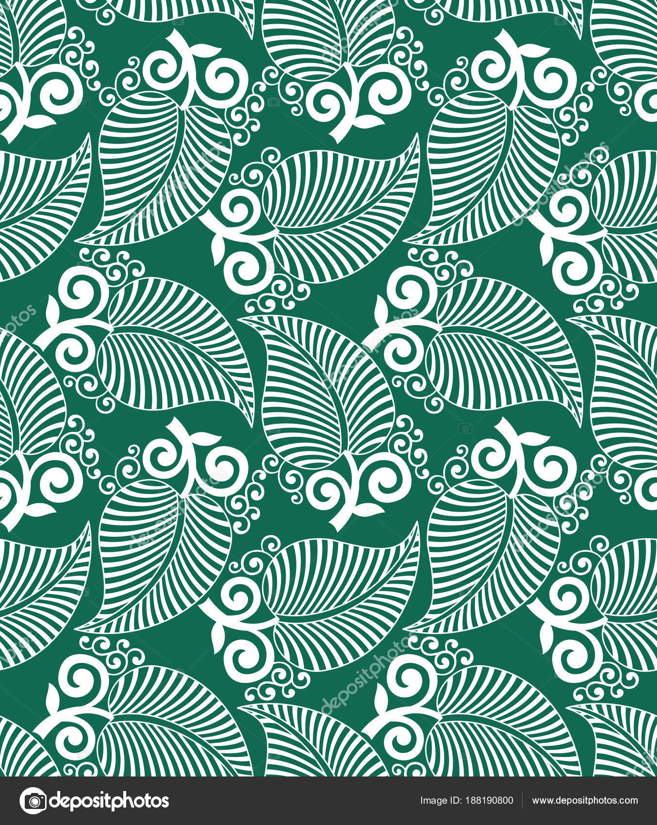 Seamless vector fancy leaves pattern Stock Vector Image by ©malkani ...