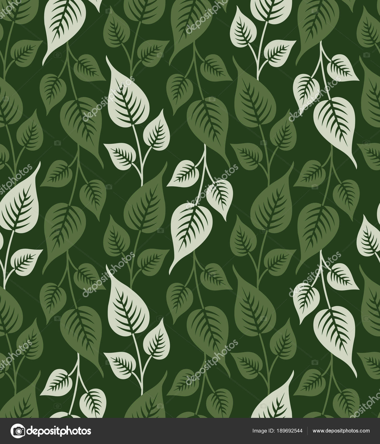 Seamless vector leaves pattern Stock Vector by ©malkani 189692544