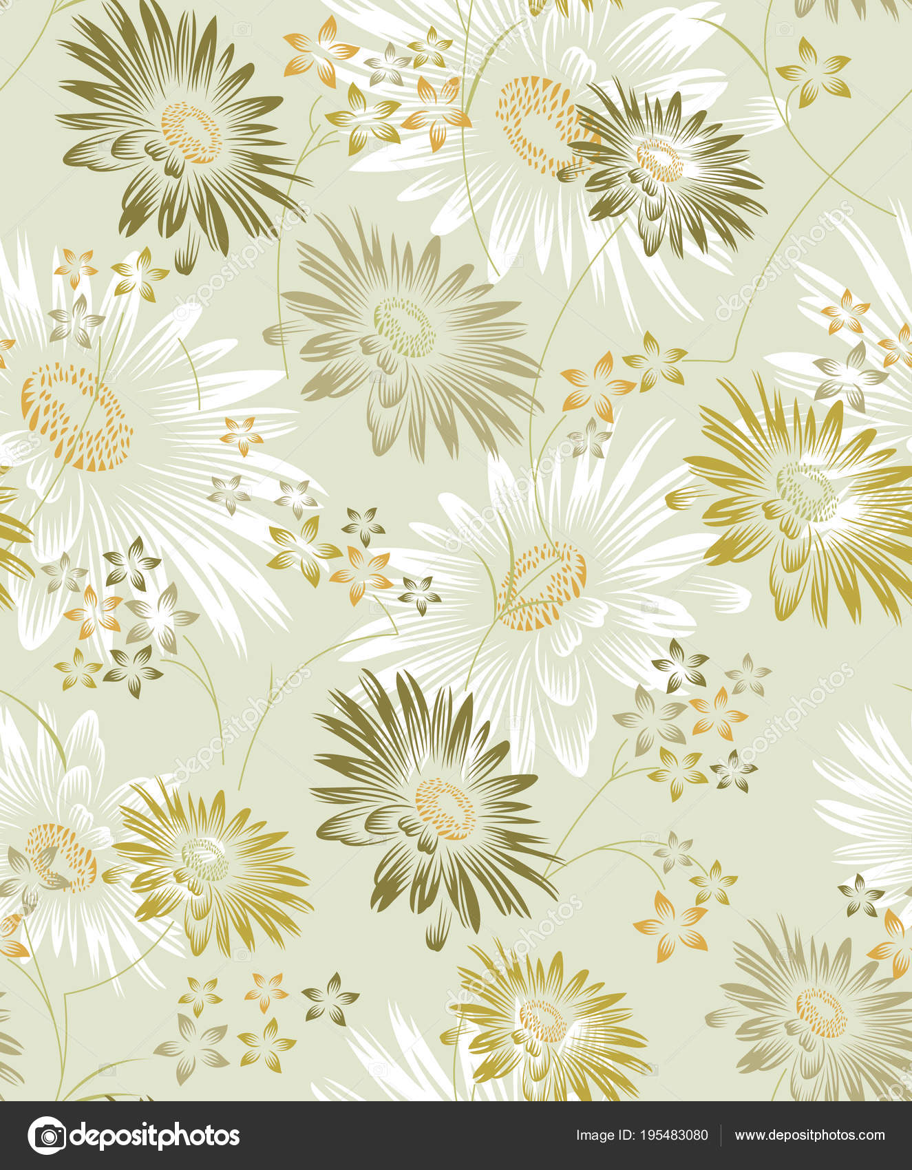 Seamless vector sunflower background Stock Vector by ©malkani 195483080