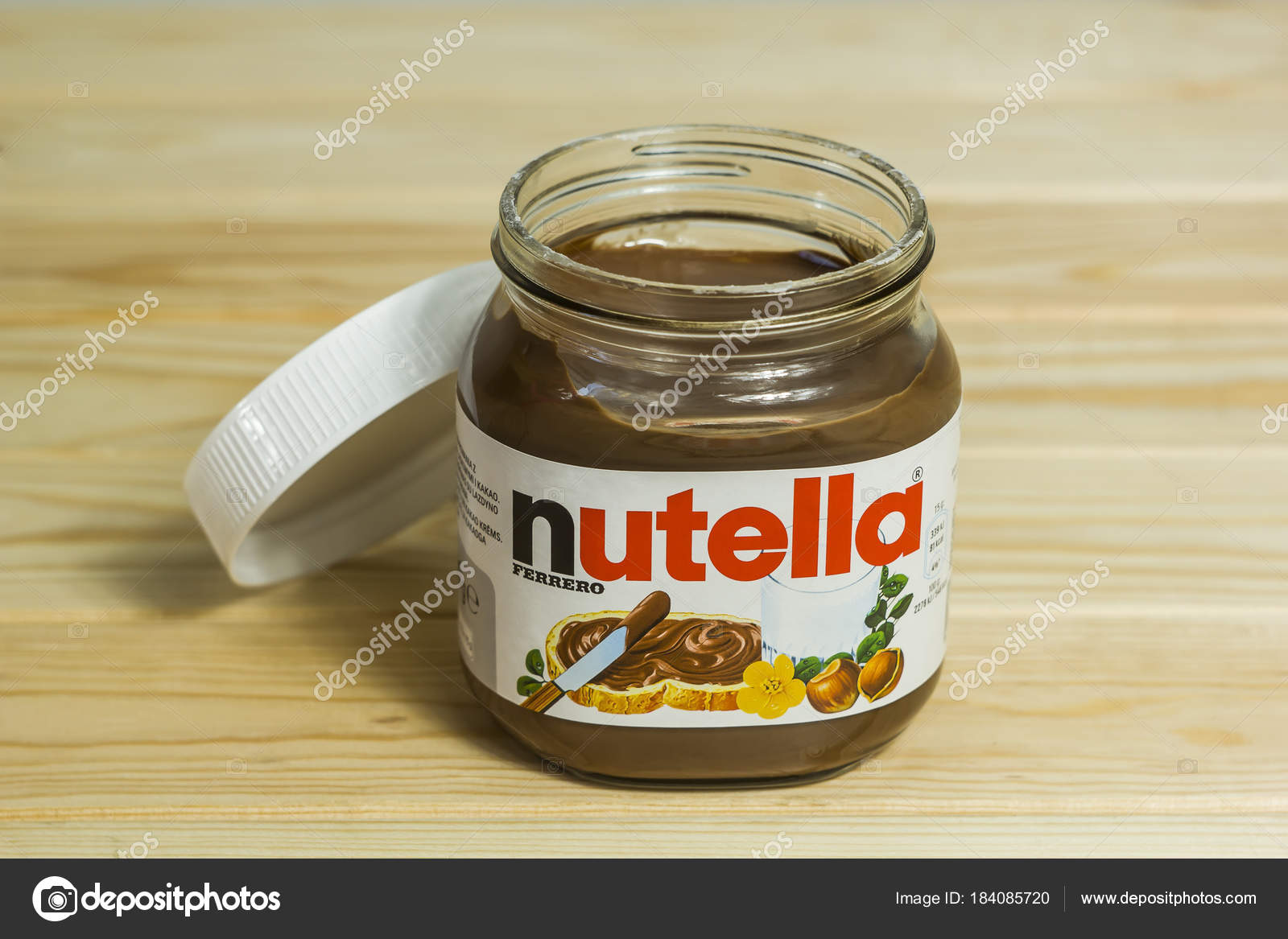 Kyiv Ukraine Aug 5Th 2017 Jar Nutella Hazelnut Opened Jar — Stock ...