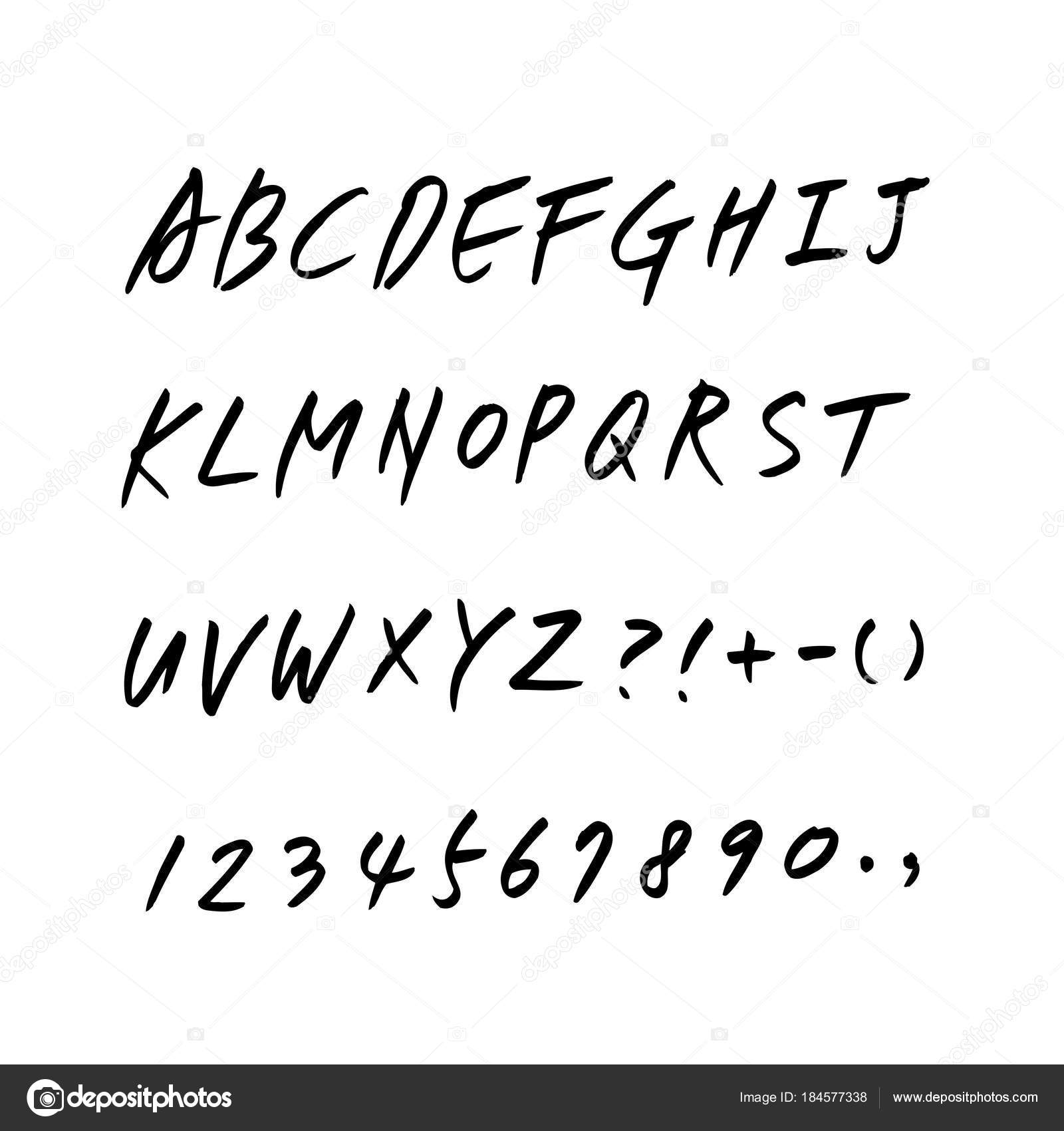 Vector Fonts Handwritten Calligraphy Stock Vector Image by ...