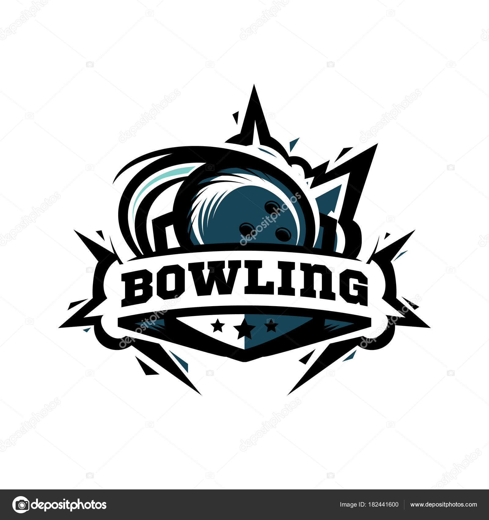 Swoosh Bowling Ball Logo Vector Stock Vector Image by ©pixelogan #182441600