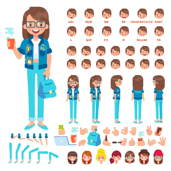 Constructor Students Cartoon Isolated Illustration Stock Vector Image ...