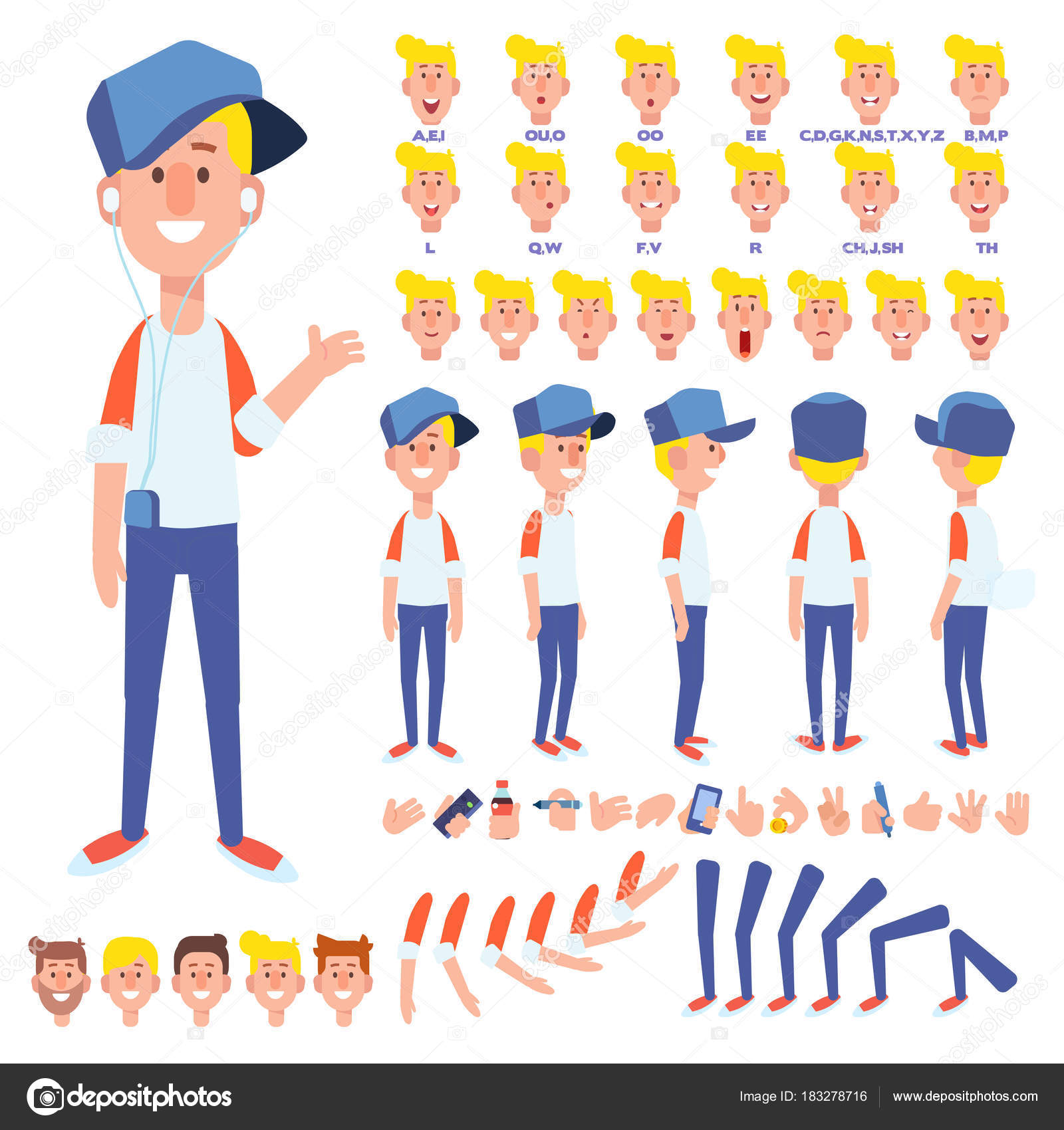 Cartoon Boy Face From The Side