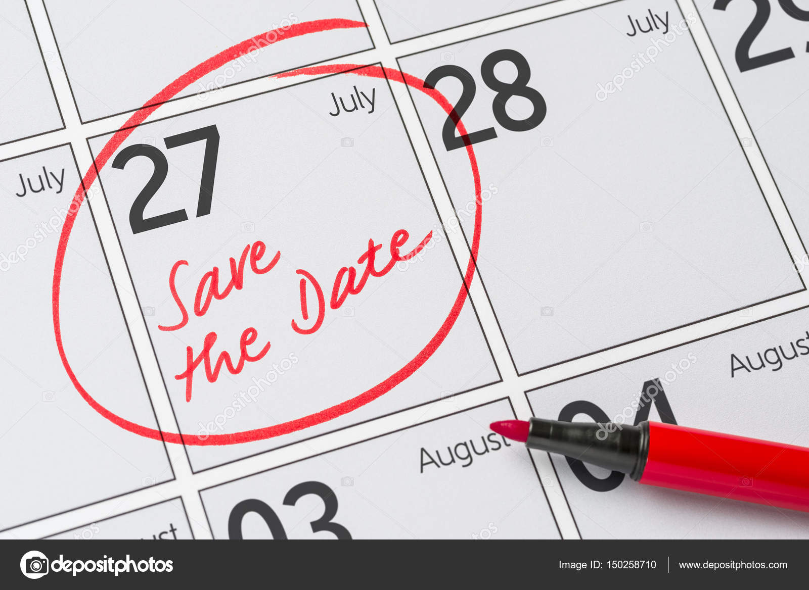 Save the Date written on a calendar - July 27 Stock Photo by ©Zerbor ... Save the Date written on a calendar - July 27 Stock Photo by ©Zerbor ...