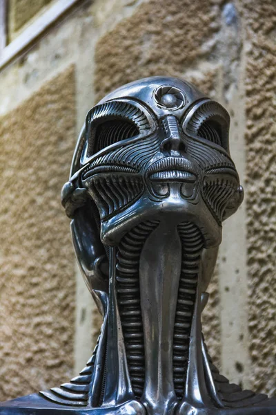 Giger alien sculpture | Metal statue of Alien in HR Giger Museum in ...