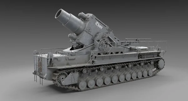 Graphic Massive 60Cm German Siege Mortar Karl Also Named Thor — Stock ...