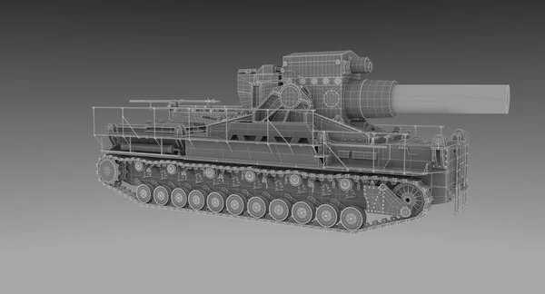 Mortero de asedio alemán gráfico 3D 041 Karl también nombrado Thor 2024