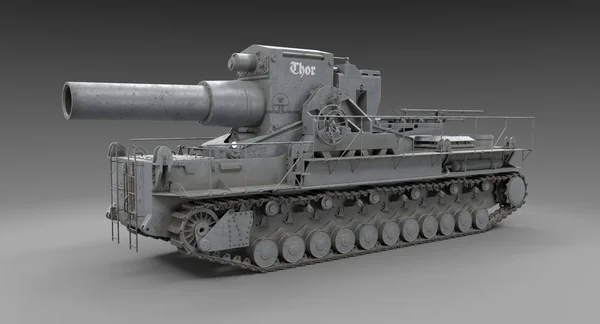 Graphic Massive 60Cm German Siege Mortar Karl Also Named Thor — Stock ...