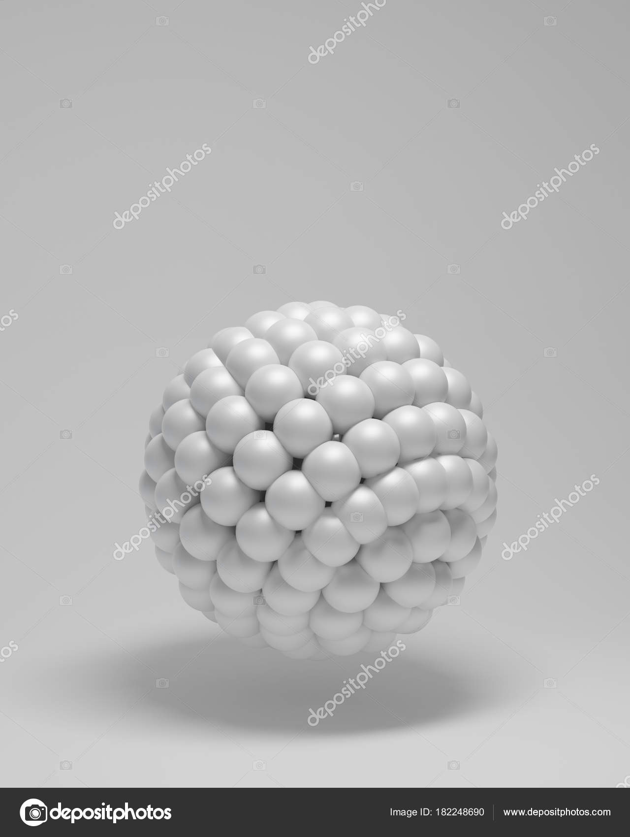Rendering Group Spheres Grey Background Abstract Spheres Composition ⬇ ...