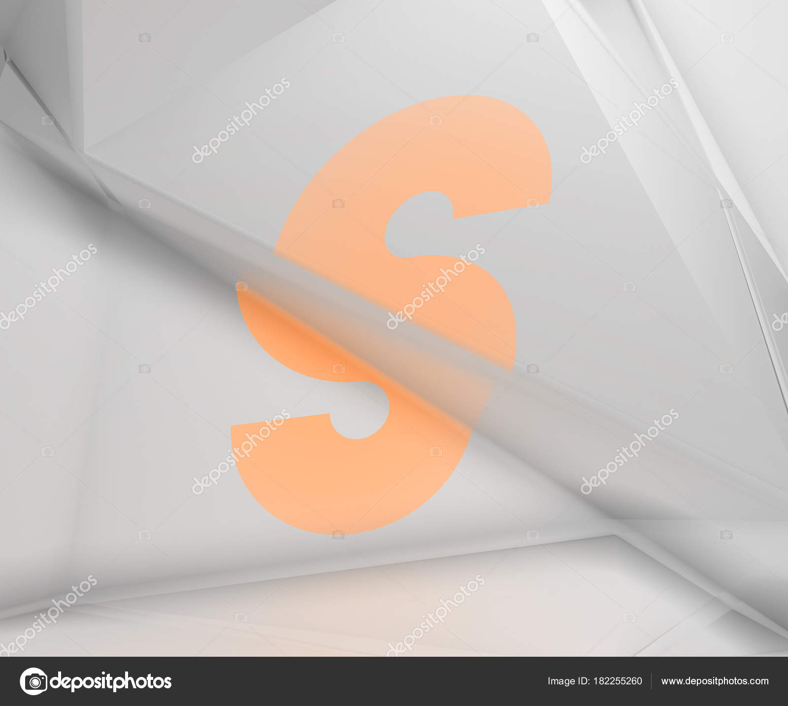 Rendering Alphabet Projected Refracted Surface Stylized Broken Abc ...