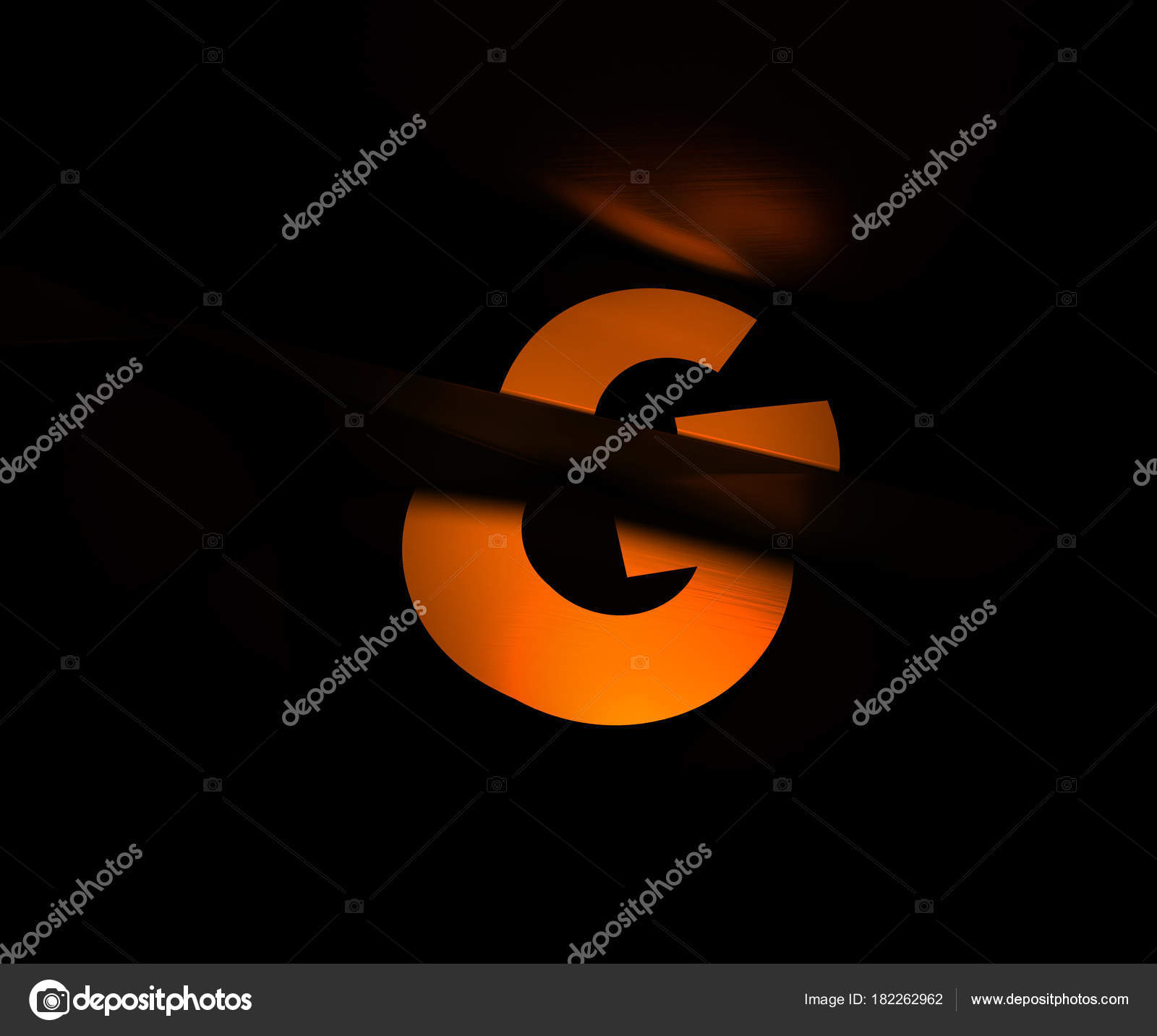 Rendering Alphabet Projected Refracted Surface Creative Geometric ...