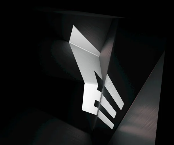 Rendering Alphabet Projected Refracted Surface Creative Geometric ...