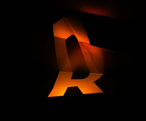 Rendering Alphabet Projected Refracted Surface Creative Geometric ...