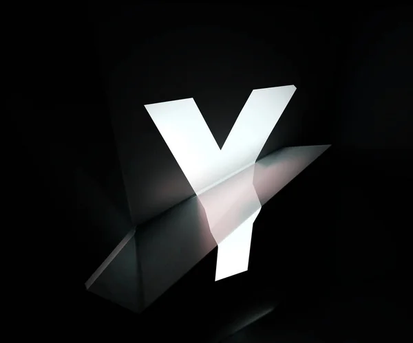 Rendering Alphabet Projected Refracted Surface Creative Geometric ...