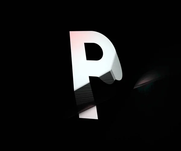 Rendering Alphabet Projected Refracted Surface Creative Geometric ...
