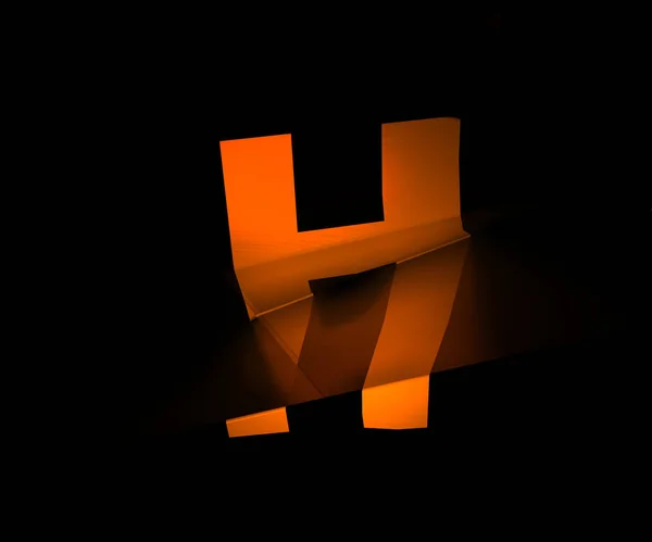 Rendering Alphabet Projected Refracted Surface Creative Geometric ...