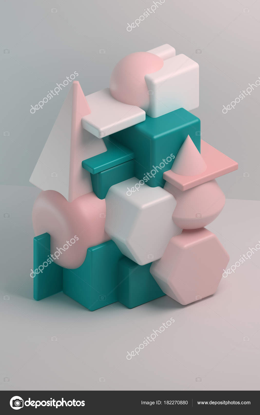 Abstract Composition Geometric Bodies Intersection Simple Shapes ...