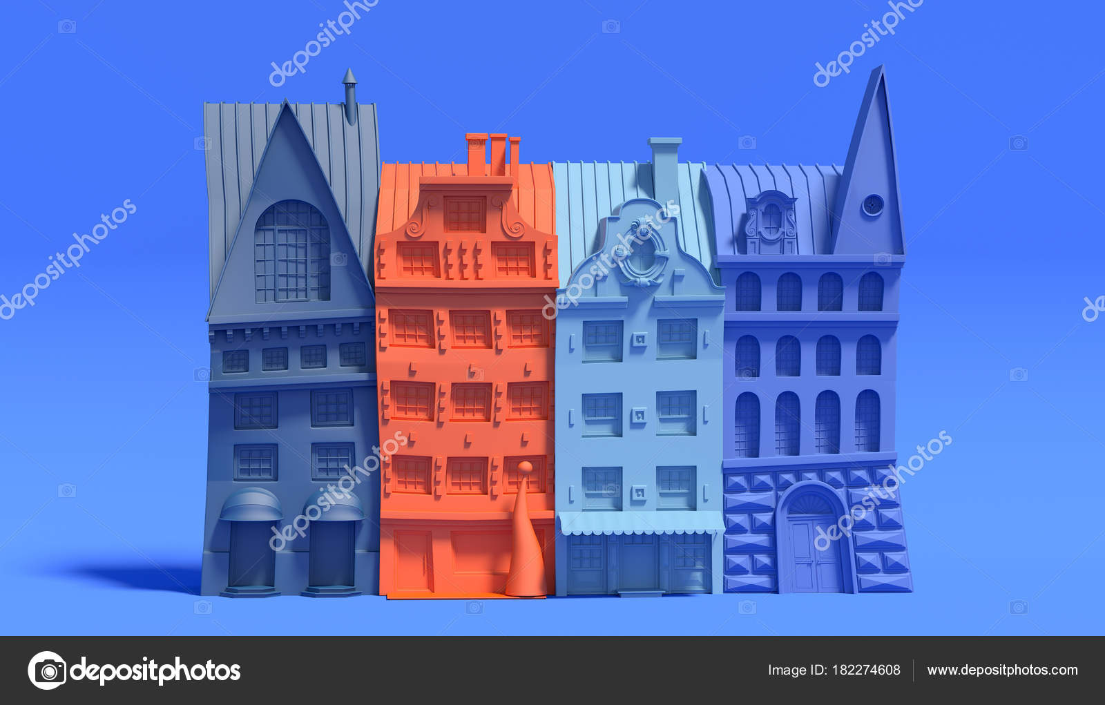 3d Cartoon Buildings