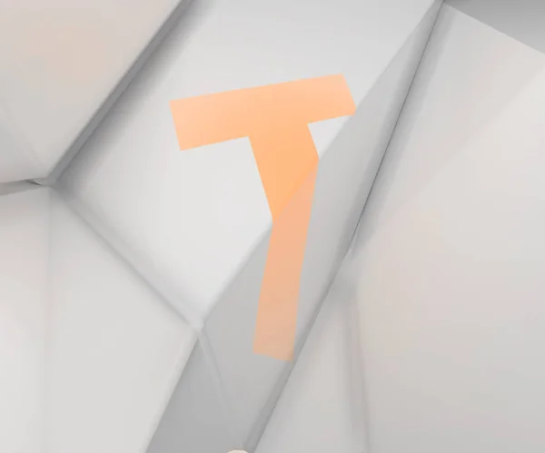 Rendering Alphabet Projected Refracted Surface Stylized Broken Abc ...