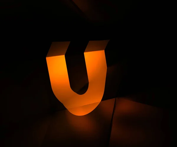 Rendering Alphabet Projected Refracted Surface Creative Geometric ...