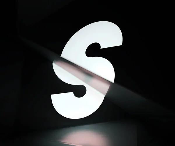 Rendering Alphabet Projected Refracted Surface Creative Geometric ...