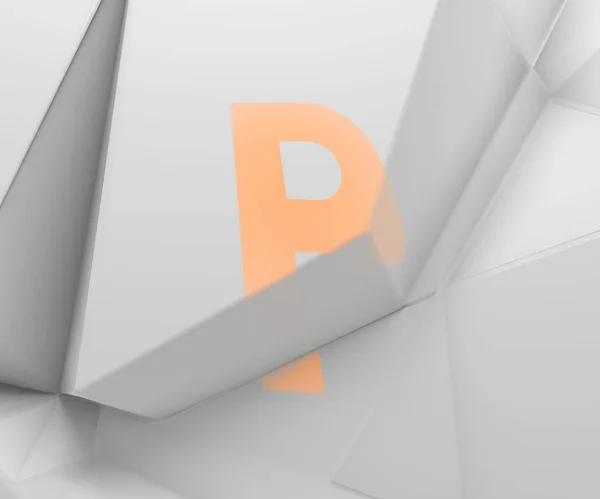 Rendering Alphabet Projected Refracted Surface Stylized Broken Abc ...