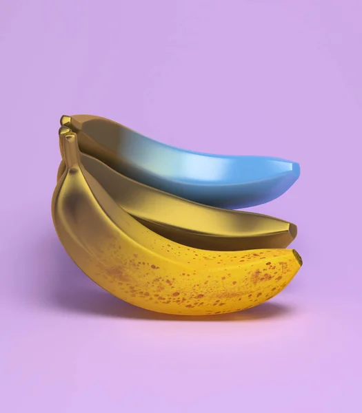 Rendering Realistic Bananas Gradient Transition Glamorous Plastic Pink ...