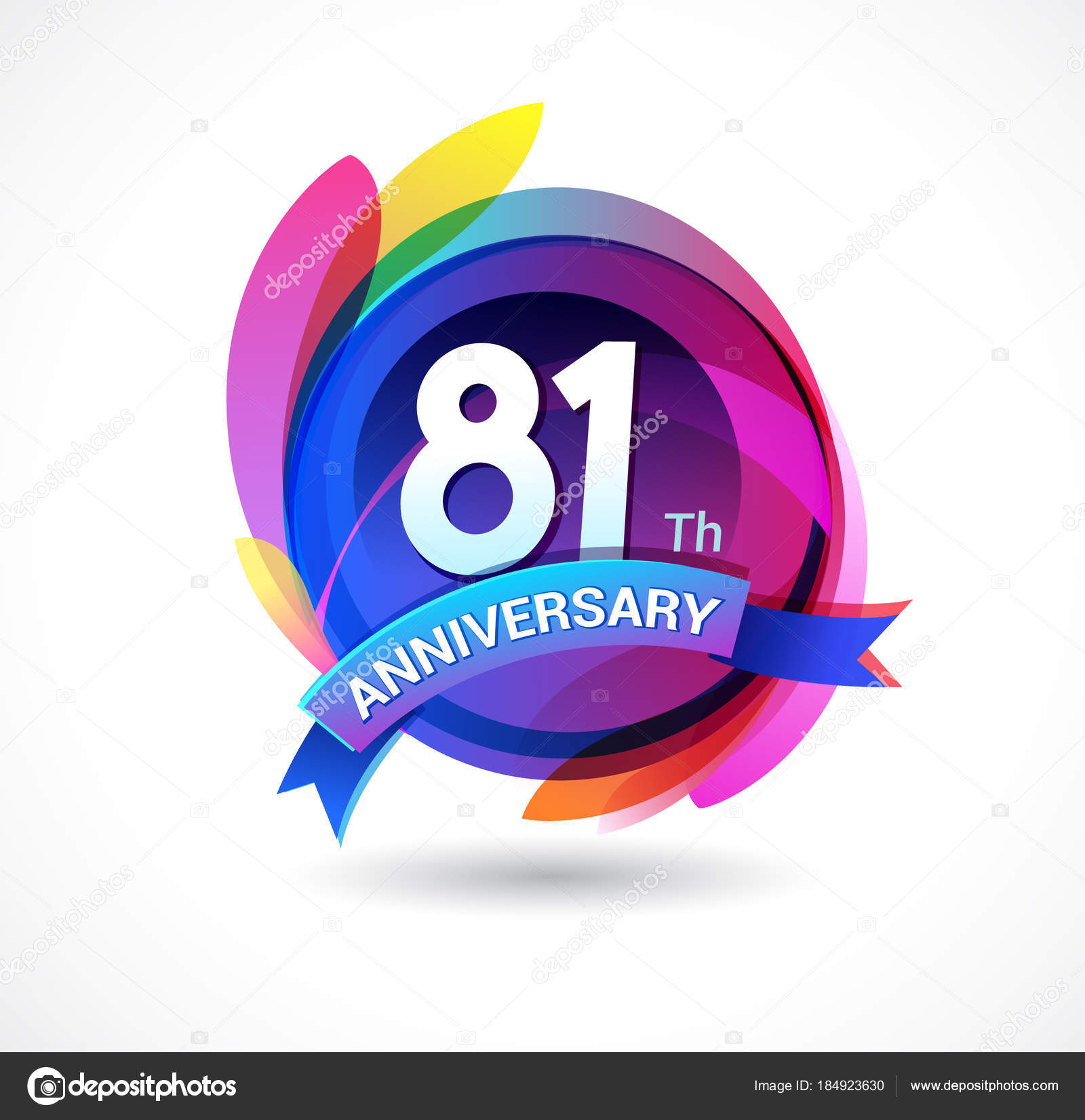 Logo Design Years Anniversary White Background Stock Vector by ...
