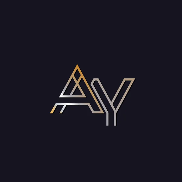 Letras Iniciales Logo Sobre Fondo Oscuro Vector de stock por ...