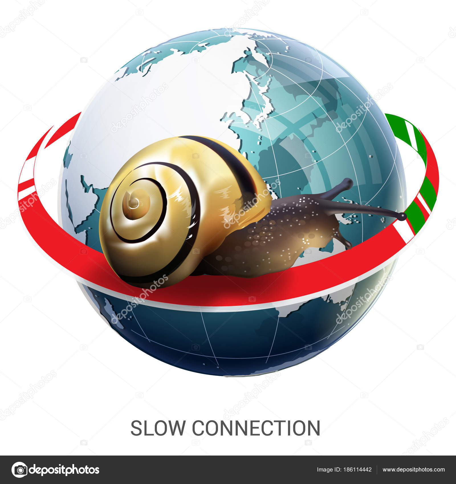 Slow Internet Connection Business Icon Vector — Stock Vector ...