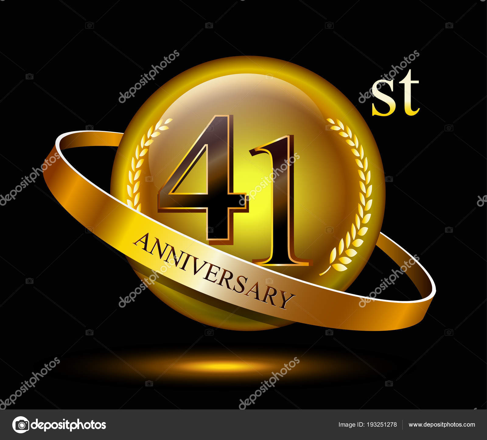 Years Golden Anniversary Decorative Background Stock Vector by ...