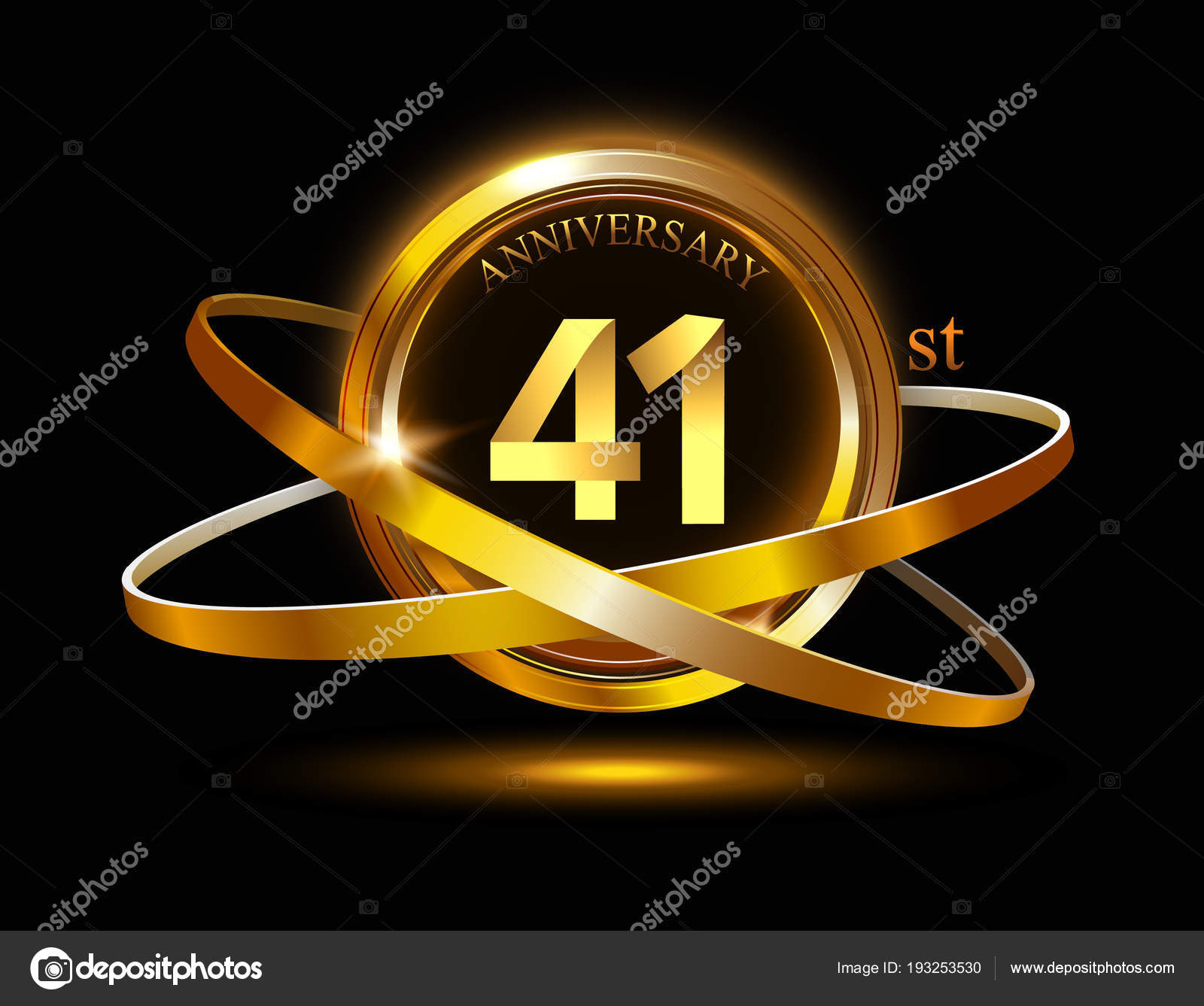 Years Golden Anniversary Decorative Background Stock Vector Image by ...