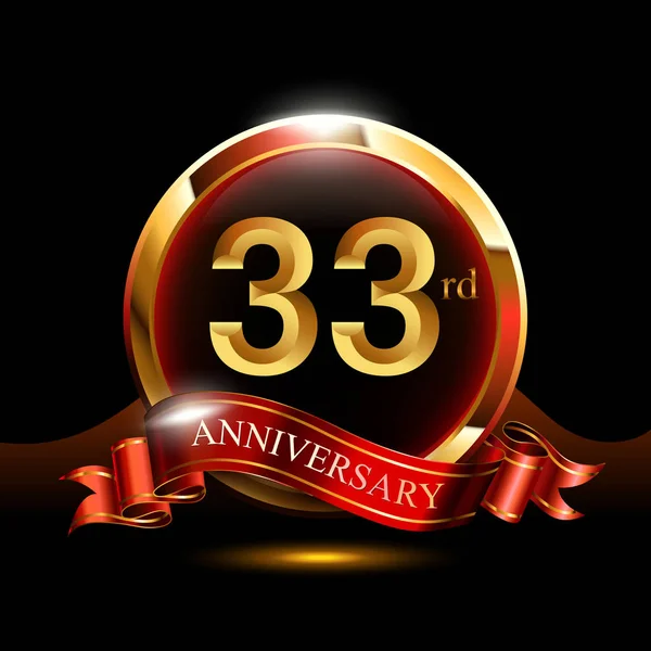 33 años de aniversario imágenes de stock de arte vectorial | Depositphotos